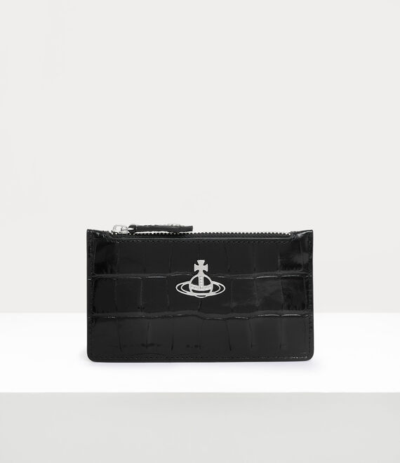 Vivienne Westwood crocodile slim long card holder black On Sales